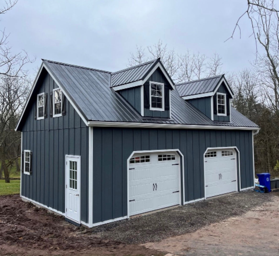 2 Story Double Wide Carriage Garage – AmishCo