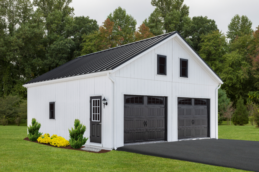 2 Story Double Wide A-Frame Garage – AmishCo