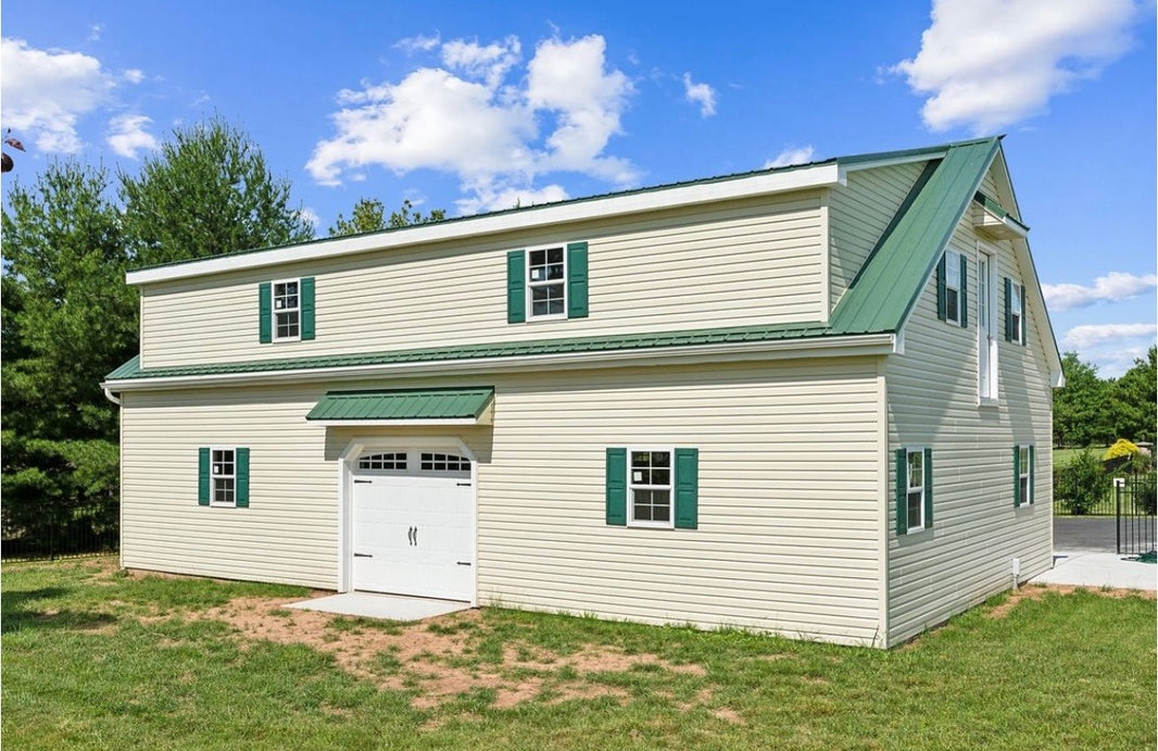 2 Story Double Wide Carriage Garage – AmishCo
